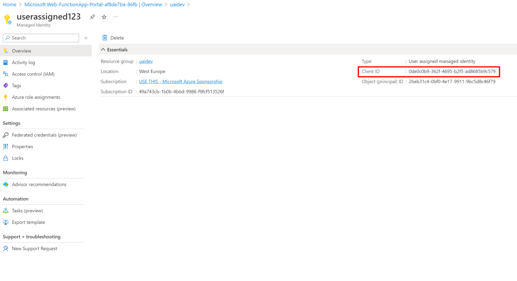 Creating an access token for a user assigned identity in Azure – Good Workaround!