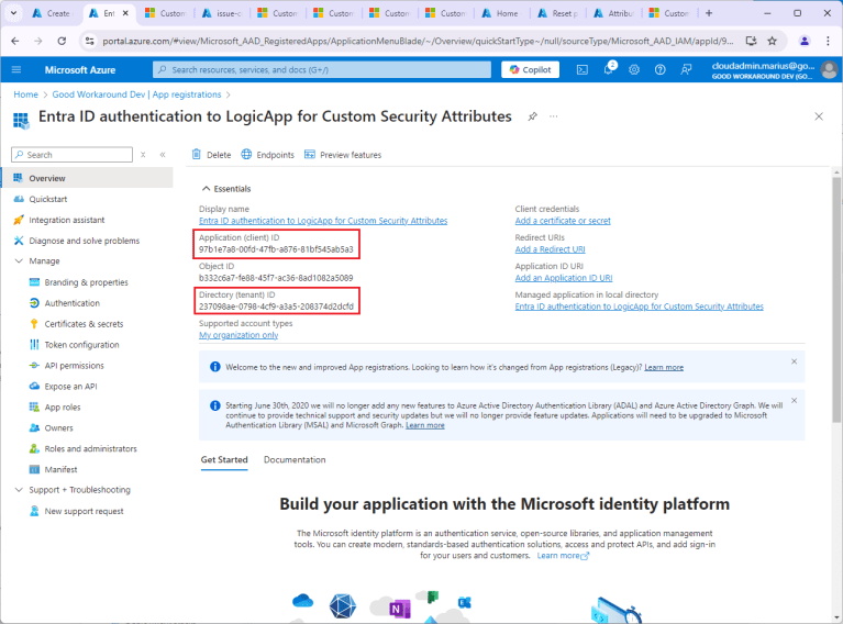Issuing Custom Security Attributes in Entra ID tokens – Good Workaround!