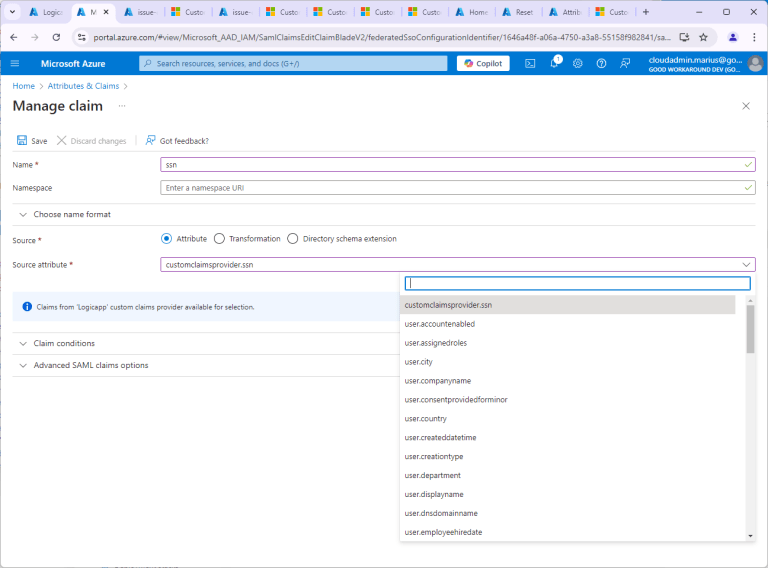 Issuing Custom Security Attributes in Entra ID tokens – Good Workaround!
